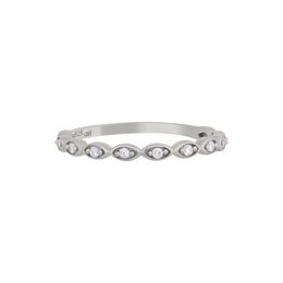 CAI CA&Iuml; Damen Fingerring "925/- Sterling Silber rhodiniert Zirkonia Stacking", 058 (18,5), Silber 925 (Sterlingsilber), wei&szlig;, Silber 925