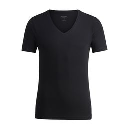 OLYMP Damen T-Shirt "Casual", schwarz, Basic, Gr. L, unifarben, Obermaterial: 94% Baumwolle, 6% Elasthan, Shirts, V-Ausschnitt, Ideal zum Unterziehen