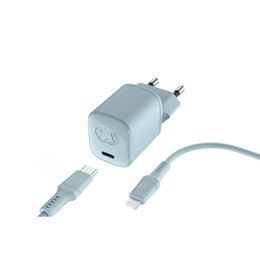 FRESH ́N REBEL Schnelllade-Ger&auml;t "USB-C Mini Charger PD 20W, Apple Lightning-Kabel 2 m", B:3,57cm H:3,4cm T:7,42cm, blau, Ladeger&auml;te