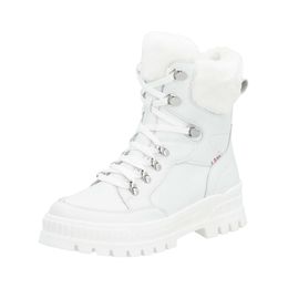 Rieker Damen Schnürstiefelette "Rieker Stiefelette Glattleder", Gr. 41weiß, Glattleder, Schuhe
