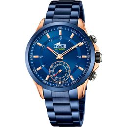 Lotus Herren Chronograph "Lotus Connected", blau, Armbanduhren, Armbanduhr, Quarzuhr, Herrenuhr, bis 10 bar wasserdicht, Datum