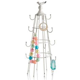 Schmuckst&auml;nder, B:25cm H:50cm T:25cmwei&szlig;, Metall, Aufbewahrungsboxen