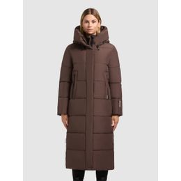 Khujo Damen Steppmantel "SOULANI4"schwarz braun, Gr. XL, unifarben, Steppware, Obermaterial: 100% Polyester. Futter: 100% Nylon. Wattierung: 100%