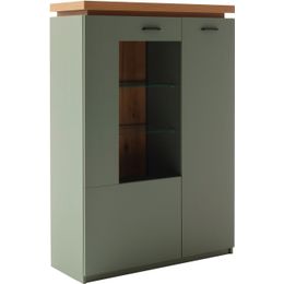 Highboard MCA furniture, B:98cm H:144cm T:38cm, gr&uuml;n, Glas, Holzwerkstoff, Wohnzimmer, Sideboards, "MONIZ Highboard",