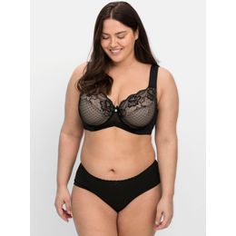 sheego Damen B&uuml;gel-BH, Gr. 85, schwarz, 82% Polyamid, 18% Elasthan, BHs