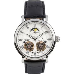 Carl von Zeyten Damen Automatikuhr "Murg", schwarz, Armbanduhren, Armbanduhr, Mechanische Uhr, Herren, Datum, Mondphase, Made in Germany