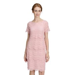 Vera Mont Damen Spitzenkleid "Damen kurzarm", rosa, Gr. 40, Spitze, Obermaterial: 36% Polyamid, 34% Baumwolle, 30% Viskose; Futter: 100% Polyester,