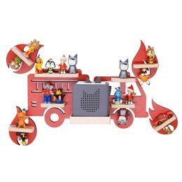 Wandregal BOARTI, B:47cm T:19cm, rot, Wohnzimmer, Regale, "Regal Feuerwehr Kinder Toniebox Tonies Figuren"