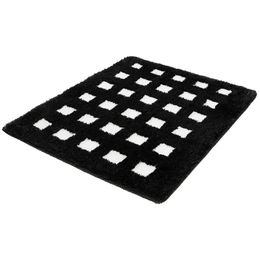 Badematte Kleine Wolke, H:20mm, schwarz, Polyacryl, Badematten, "Boxes", Badteppich, modernes Design, Hoch/Tief Effekt