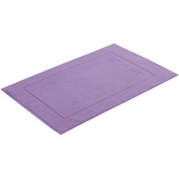 Badematte Esprit, H:1mm, lila, Baumwolle, Badematten, "Solid", Badteppich, Uni Farben, mit Esprit Logo Stickerei Hotelmatte