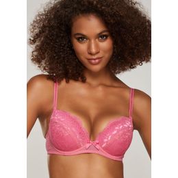 Damen Balconette-BH, PETITE FLEUR BY LASCANA, Gr. 80, pink, Spitze, Obermaterial: 90% Polyamid, 10% Elasthan, BHs, mit h&uuml;bscher Spitze, Dessous