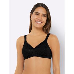 Triumph Damen B&uuml;gelloser BH, Gr. 90, schwarz, 38% Polyamid, 35% Baumwolle, 22% Elasthan, 5% Polyester, BHs
