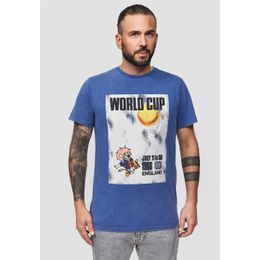 Recovered Damen T-Shirt "FIFA World Cup 1966", blau, Gr. M, bedruckt, 100% Baumwolle, Shirts, mit coolem FIFA-Print