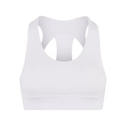 Urban Classics Damen Sport-BH "Urban Classics Ladies Sports Bra Ladies Sports Bra", Gr. S, wei&szlig;, 80% Nylon, 20% Elasthan, BHs