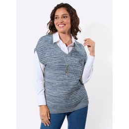 Pullunder Casual Looks "Pullunder", Damen, Gr. 38, hellblau, meliert, 100% Baumwolle, meliert, Pullover Pullunder