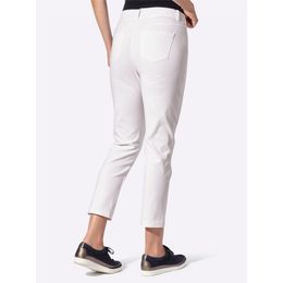 Casual Looks Damen 7/8-Hosewei&szlig;, Gr. 48, unifarben, 72% Viskose, 25% Polyamid, 3% Elasthan, Hosen