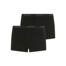Sloggi Jungen Boxershorts "Men Basic", Gr. 5, schwarz, Single Jersey, Obermaterial: 94% Baumwolle, 6% Elasthan, Unterhosen, Single Jersey,