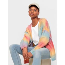 Cardigan Inspirationen, Damen, Gr. 40, mint, flieder, gemustert, 75% Polyacryl, 25% Polyester, gemustert, Strickjacken