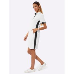 CR&Eacute;ATION L CREATION L Damen Shirtkleid "Modal-Mix-Polokleid"wei&szlig;, Gr. 38, unifarben, 50% Modal, 44% Polyester, 6% Elasthan, Kleider