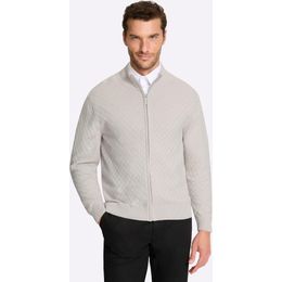 Marco Donati Herren Strickjacke, beige, Gr. 56, 100% Baumwolle, Strickjacken