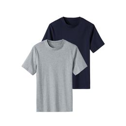 Damen T-Shirt, grau, Basic, Gr. S, BENCH. LOUNGEWEAR, unifarben, Obermaterial: 100% Baumwolle, Shirts, Basic in uni