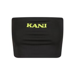Karl Kani Damen B&uuml;gelloser BH "Karl Kani Retro Bandeau Top", Gr. Sschwarz, lime, 94% Polyester, 6% Elasthan, BHs