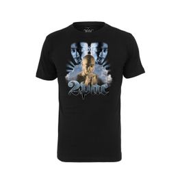 T-Shirt MisterTee "MisterTee Herren Tupac Heaven Tee", Damen, Gr. L, schwarz, 100% Baumwolle, bedruckt, normal, Rundhals, Shirts T-Shirt