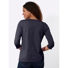 Casual Looks Damen 3/4-Arm-Shirt "2er-Pack Shirts"marine, ecru, Gr. 44, unifarben, 100% Baumwolle, Shirts