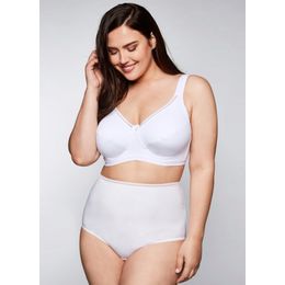 Damen B&uuml;gelloser BH, Gr. 95, wei&szlig;, 95% Baumwolle, 5% Elasthan, BHs
