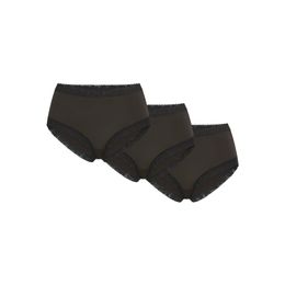 Jockey Damen Slip "Soft Stretch Lace", Gr. XXL, schwarz, Spitze, Obermaterial: 92% Polyamid, 8% Elasthan, unifarben, Unterhosen, florales Muster,