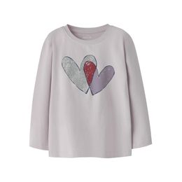 name it Shirt 'NMFTEARTAS' M&auml;dchen Gr&ouml;&szlig;e 86 flieder / mauve / weinrot / silber