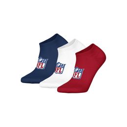 NFL Damen Sneakersocken "Socken NFL SHIELD 3Pack Sneaker Socks 3er Pack", Gr. 39dunkelblau, weiß, rot, Obermaterial: 69% Baumwolle CO. 30% Polyester