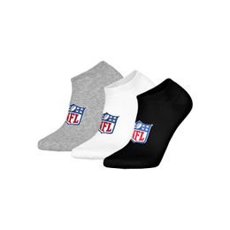 NFL Damen Sneakersocken "Socken NFL SHIELD 3Pack Sneaker Socks 3er Pack", Gr. 39weiß, grau, schwarz, Obermaterial: 69% Baumwolle CO. 30% Polyester