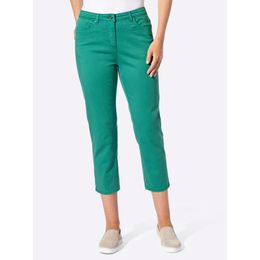 Casual Looks Damen 3/4-Jeanssmaragd, Gr. 52, unifarben, 98% Baumwolle, 2% Elasthan, Jeans