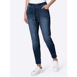 Heine Damen 7/8-Hosedunkelblau, Gr. 36, unifarben, 99% Baumwolle, 1% Elasthan, Hosen