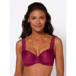 Viania Damen Schalen-BH, Gr. 75, rot, 77% Polyester, 13% Polyamid, 10% Elasthan, BHs