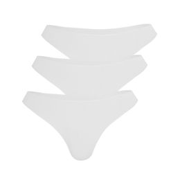Nina von C. Damen String "3er Pack Damen String Secret", Gr. 38, wei&szlig;, Stoff, Obermaterial: 95% Polyamid PA. 5% Elasthan EL., Unterhosen