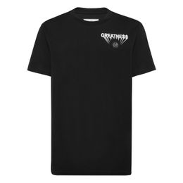 Philipp Plein Herren T-Shirt "Kurzarm-Rundhals-T-Shirt", schwarz, Gr. XL, Obermaterial: 100% Baumwolle, Shirts