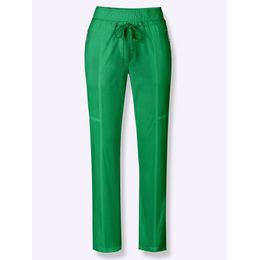 Casual Looks Damen 7/8-Hosegrasgr&uuml;n, Gr. 46, unifarben, 98% Baumwolle, 2% Elasthan, Hosen