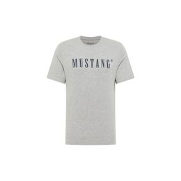 Mustang Damen T-Shirt "T-Shirt Style Austin 1er Pack"grau meliert, Gr. XL, Obermaterial: 100% Baumwolle CO(Bio)., Shirts