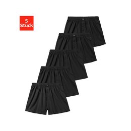 H.I.S. H.I.S Herren Weiter Boxer "Herren Boxer", Gr. 9, schwarz, Jersey, Obermaterial: 95% Baumwolle, 5% Elasthan, unifarben, Unterhosen, weite Passform,