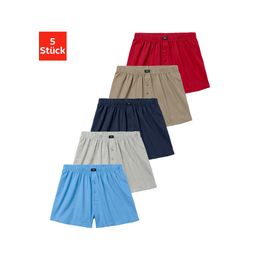 H.I.S. H.I.S Herren Weiter Boxer "Herren Boxer", Gr. 3, bunt, Jersey, Obermaterial: 95% Baumwolle, 5% Elasthan, unifarben, Unterhosen, weite Passform,