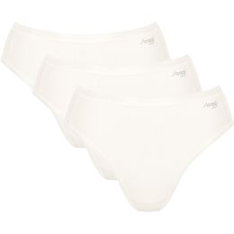 Sloggi Damen Tai-Slip "GO Daily Cotton", Gr. XS, wei&szlig;, Single Jersey, Obermaterial: 95% Baumwolle, 5% Elasthan, unifarben, Unterhosen, Glanz-Effekt