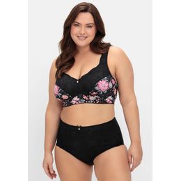 sheego Damen B&uuml;gelloser BH, Gr. 120, schwarz, 82% Polyamid, 18% Elasthan, BHs