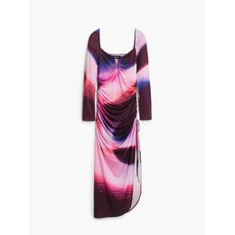 Desigual Kleid 'Midi' Damen Gr&ouml;&szlig;e 38 lila / brombeer / rosa Winterkleid
