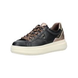 Nero Giardini Damen Plateausneaker "Nero Giardini Sneaker Leder/Synthetik", Gr. 38, gold, Leder, Synthetik, Schuhe