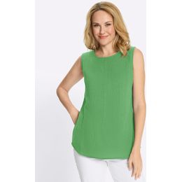 Blusentop Classic Basics, Damen, Gr. 44, apfel, 100% Baumwolle, unifarben, Rundhals, Blusen Blusentop