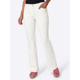 Inspirationen Damen 5-Pocket-Jeanswei&szlig;, Gr. 48, unifarben, 98% Baumwolle, 2% Elasthan, Jeans
