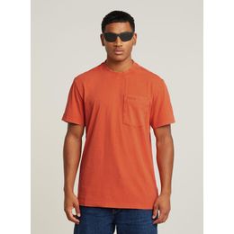 G-Star Raw T-Shirt G-STAR "Washed Pocket T-Shirt", Damen, Gr. L, lt antic rot marte, Obermaterial: 100% Baumwolle, Shirts T-Shirt