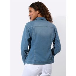 Inspirationen Damen Jeansjackeblau, bleached, Gr. 50, unifarben, 78% Baumwolle, 20% Polyester, 2% Elasthan, Jacken